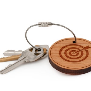 Archery Target Keychain, Wood Keychain, Custom Keychain, Gift for Him ...