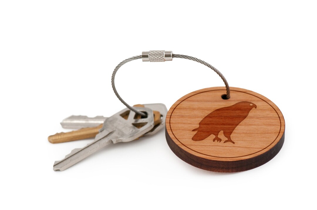Hawk Keychain, Wood Keychain, Custom Keychain, Gift for Him or Her ...