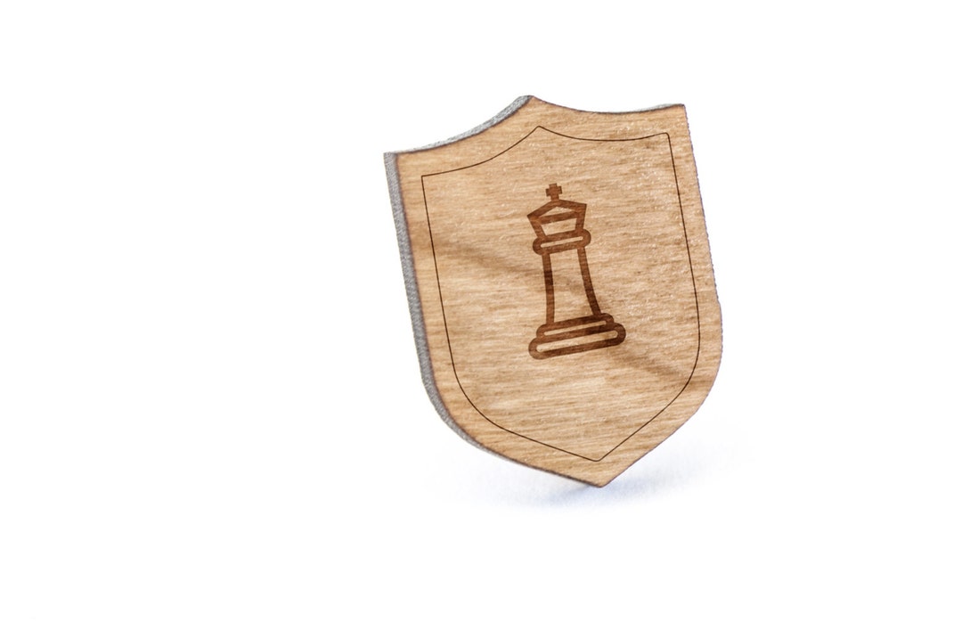 Chess King Lapel Pin, Wooden Pin, Wooden Lapel, Gift for Him or Her ...