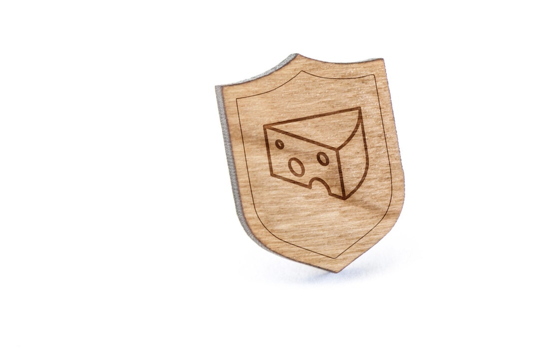 Swiss Cheese Lapel Pin Wooden Pin Wooden Lapel Gift for Him - Etsy