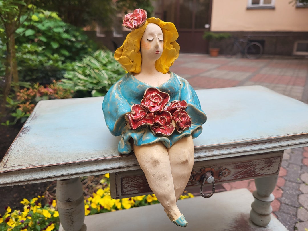 Ceramic Women Sculpture Ceramic Woman Figure Woman Statue - Etsy
