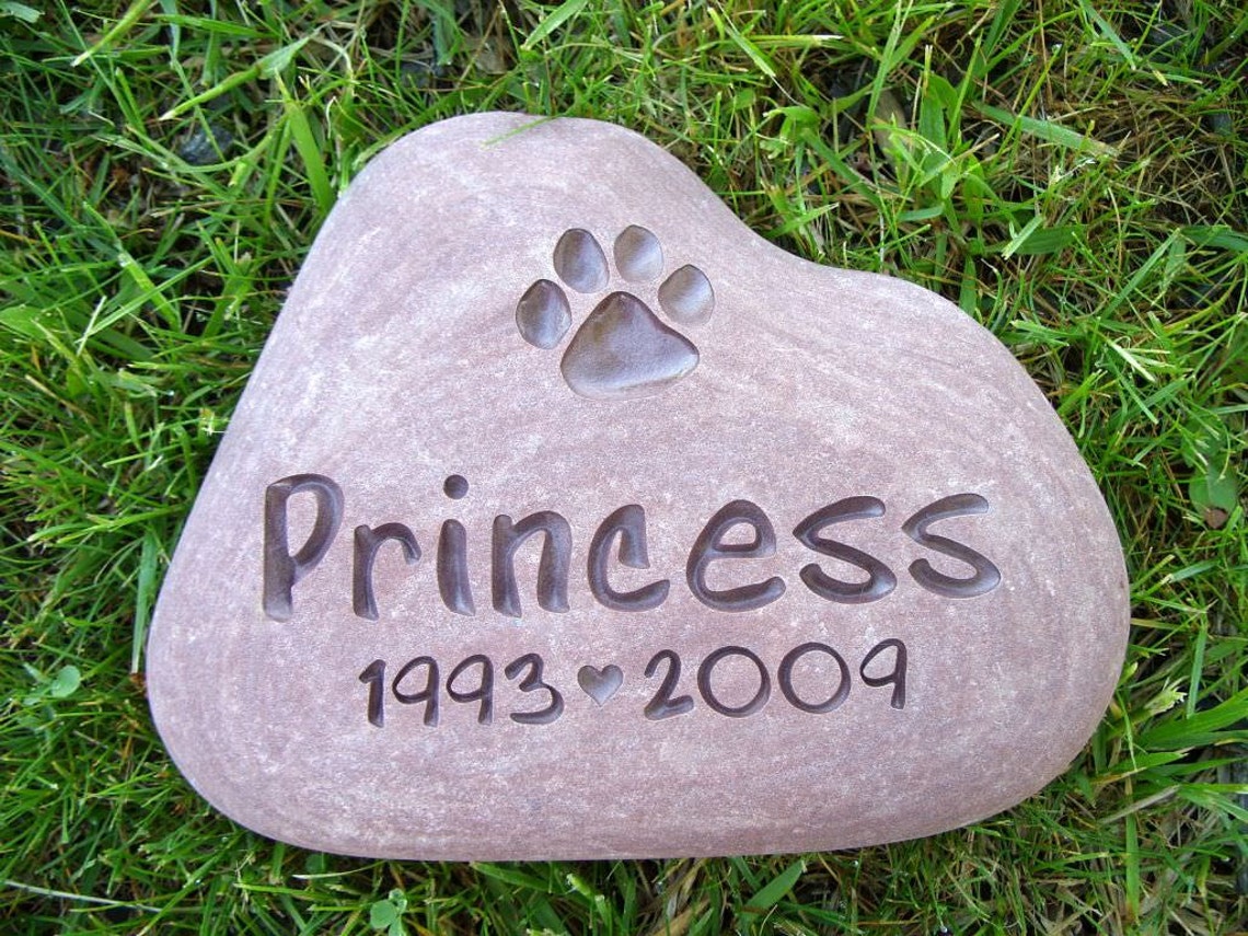 Medium River Stone Pet Memorial Custom Engraved Free | Etsy