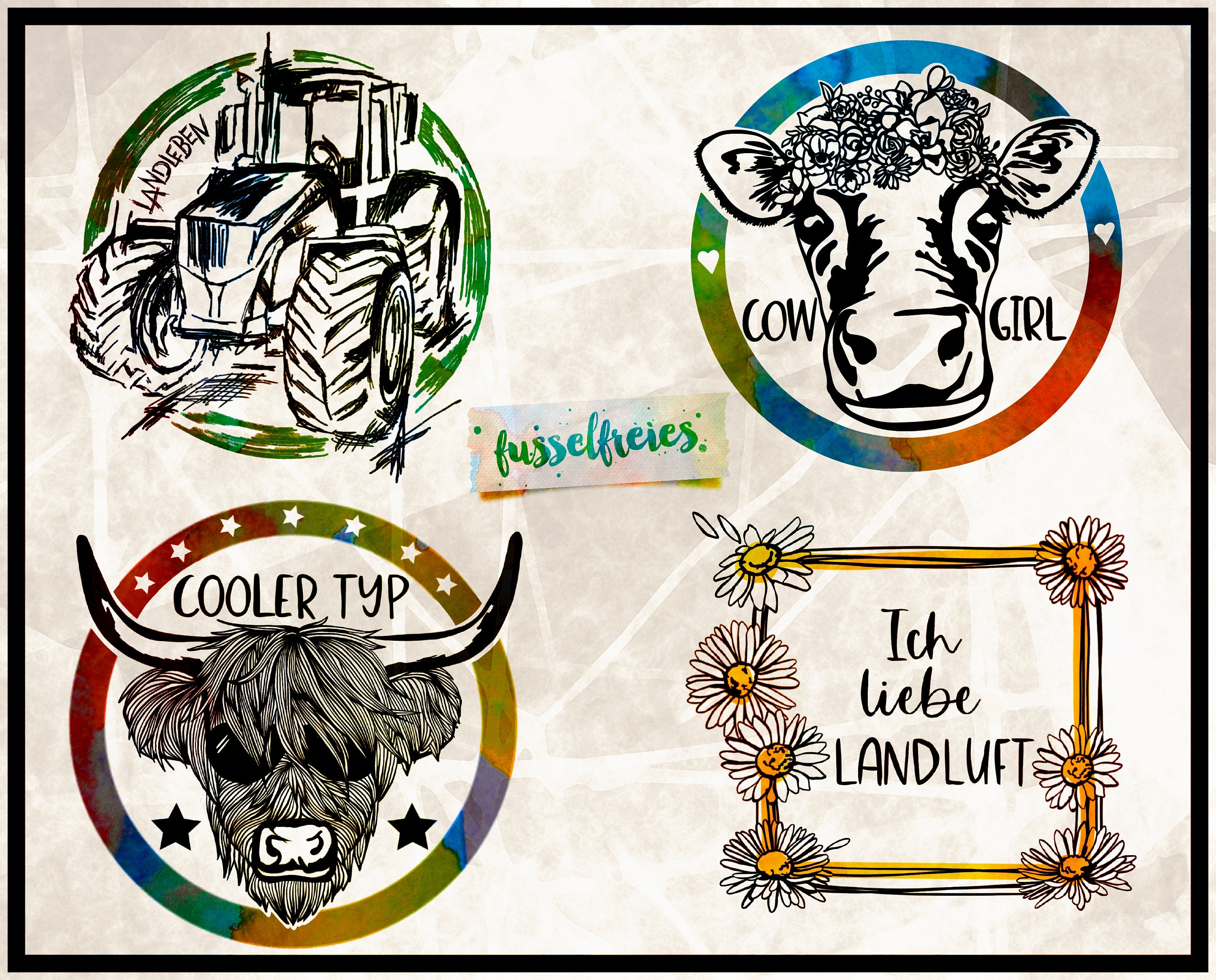 SVG DXF Cut File Set Country Life Vol1 Vol2 Faucet Goose | Etsy