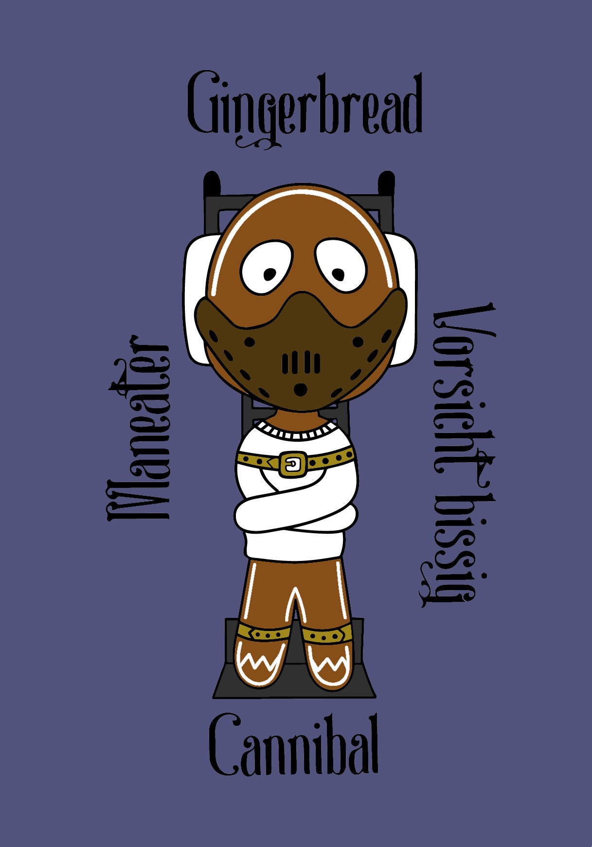 SVG DXF Cut File Gingerbread Man Hannibal Cannibal & Clarice Gingerling ...