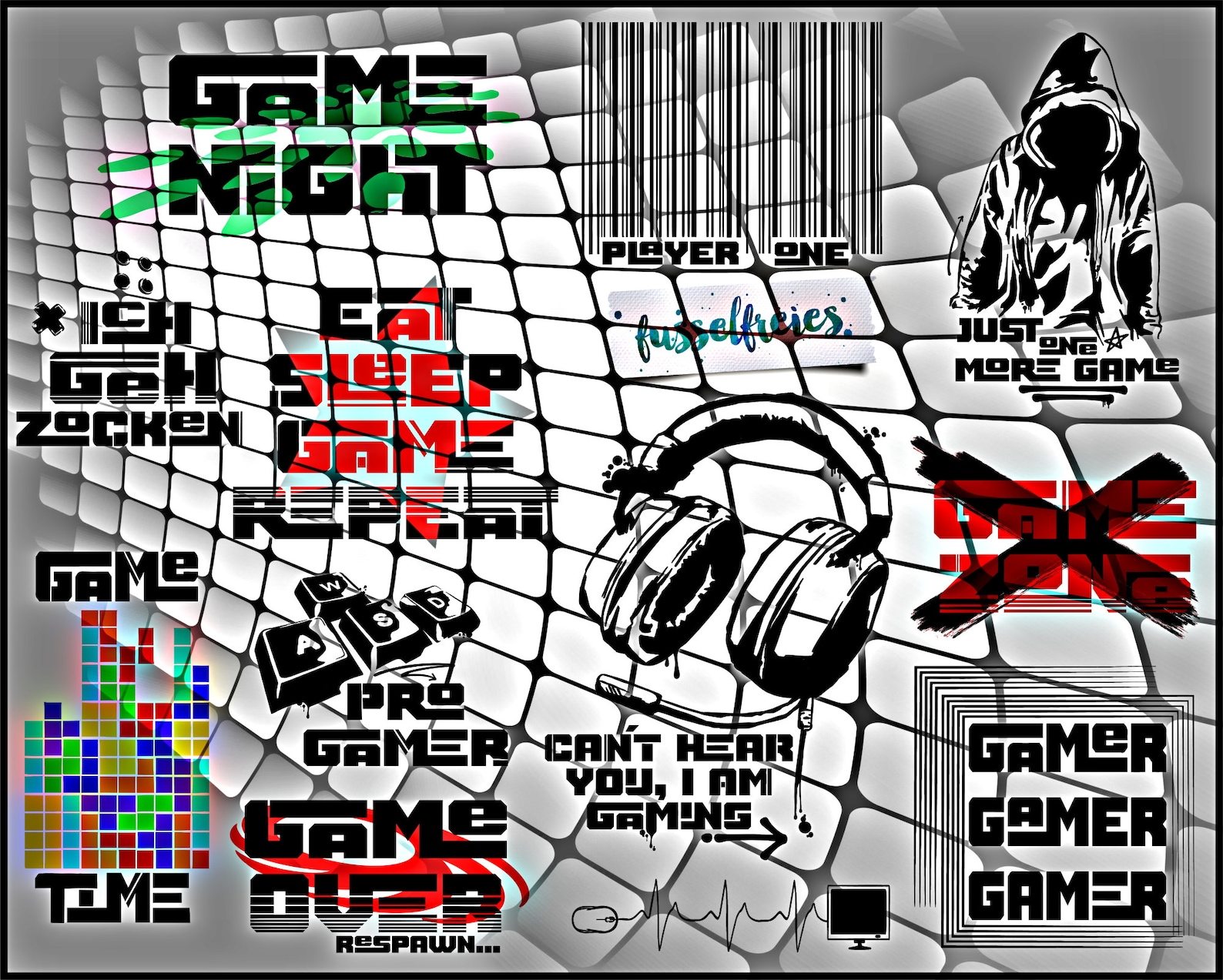 Plotterdatei Gaming DXF SVG Gamer, Games, Spiele, Konsole, PC von ...