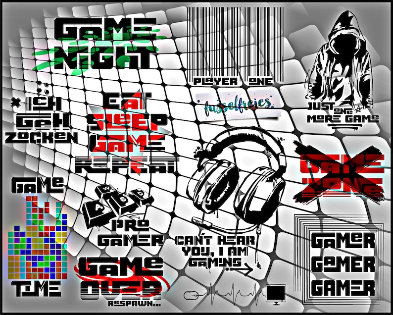 Plotterdatei Gaming DXF SVG Gamer Games Spiele Konsole | Etsy