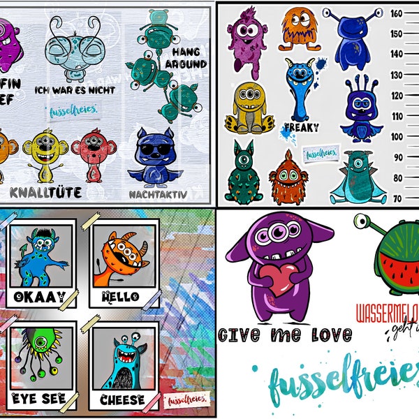 Plotterdatei monster svg dxf - Etsy.de