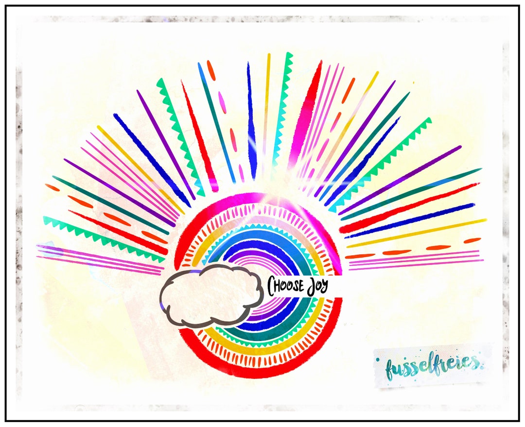 DXF SVG Cut File Sun Rays in Rainbow Colors by Fusselfreies - Etsy