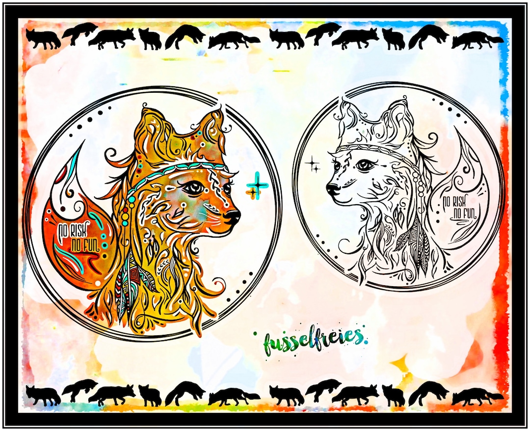 Kleiner Boho Fuchs Vol2 - Plotterdatei DXF SVG Fusselfreies Wald Tiere ...