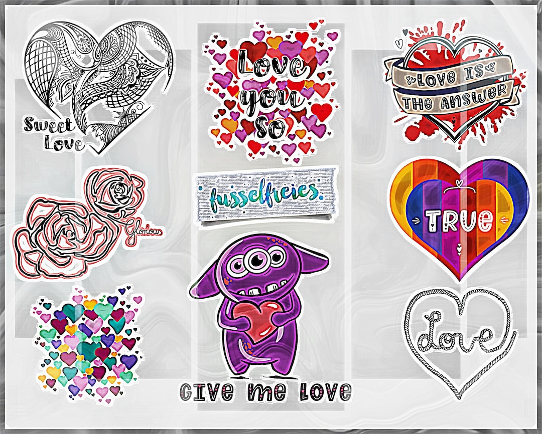 DXF SVG Cut File Valentine's Love Vol4 - Heart, Valentine's Day ...