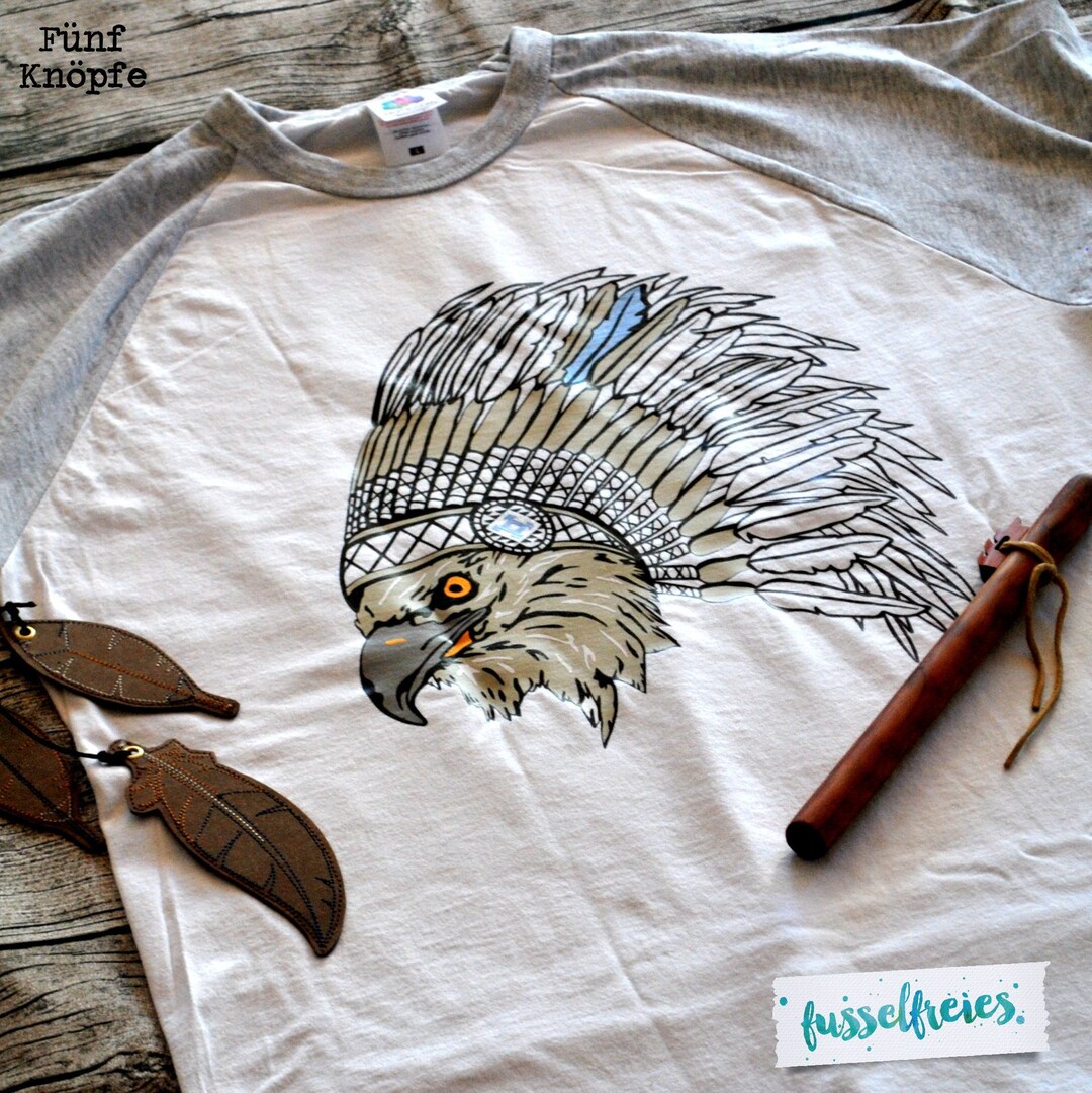 SVG DXF Cut File Eagle With Indigenous Headdress Fusselfreies - Etsy
