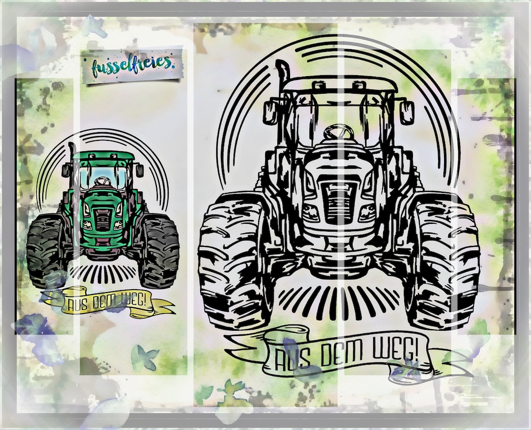 Traktor Trecker Plotterdatei DXF SVG von Fusselfreies (aus Adventskalender 2021) - Etsy.de