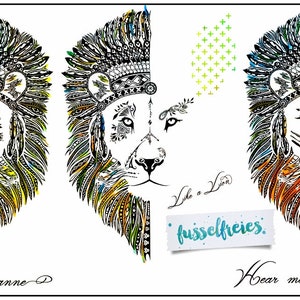 Plotter File Series Boho Lion Lint-free - Etsy