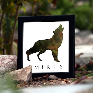 Fenrir Wolf - Fenris - Viking Decor - Runes - Wolf Print - Viking Wall ...