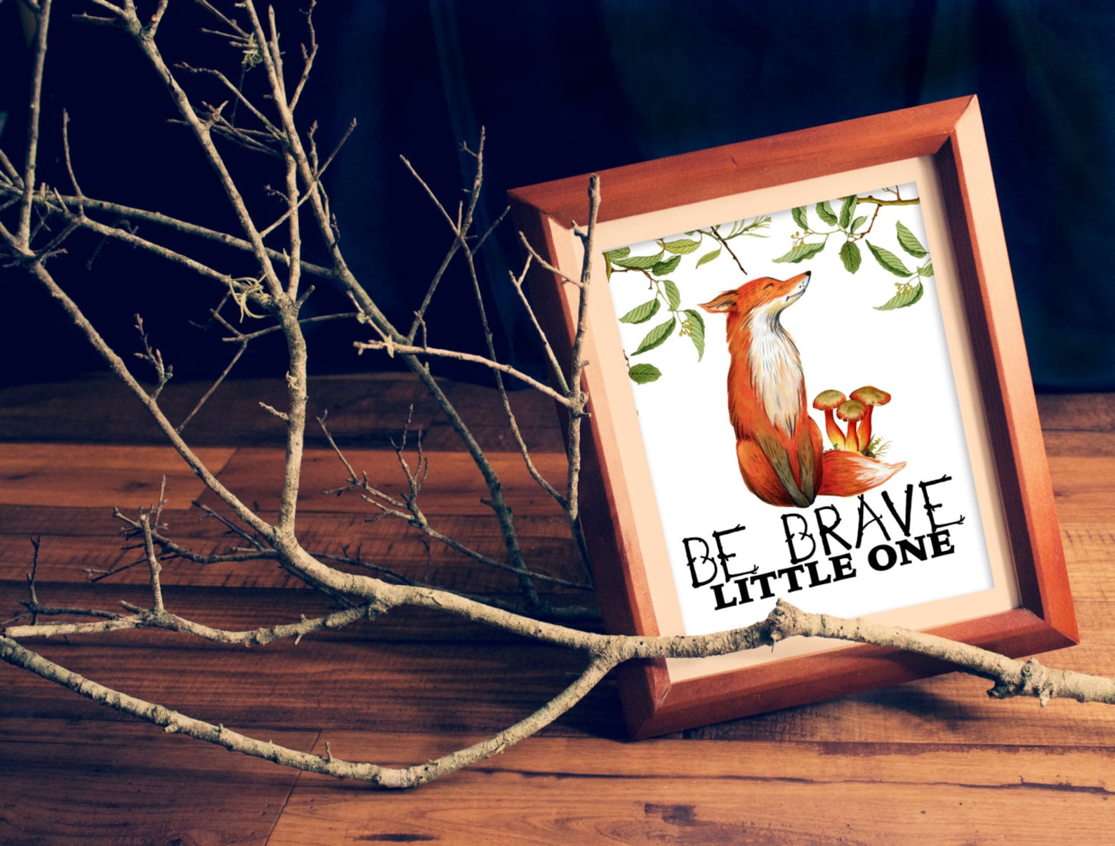 Be Brave Little One - Print - Nursery Decor - Baby Shower - Gift - Fox ...