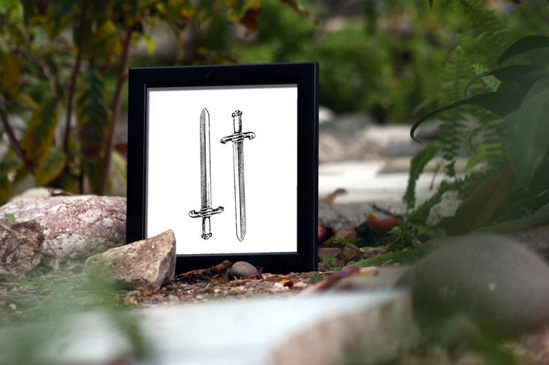 Swords as Above so Below Printable Wiccan Spells Ritual Occult Print ...