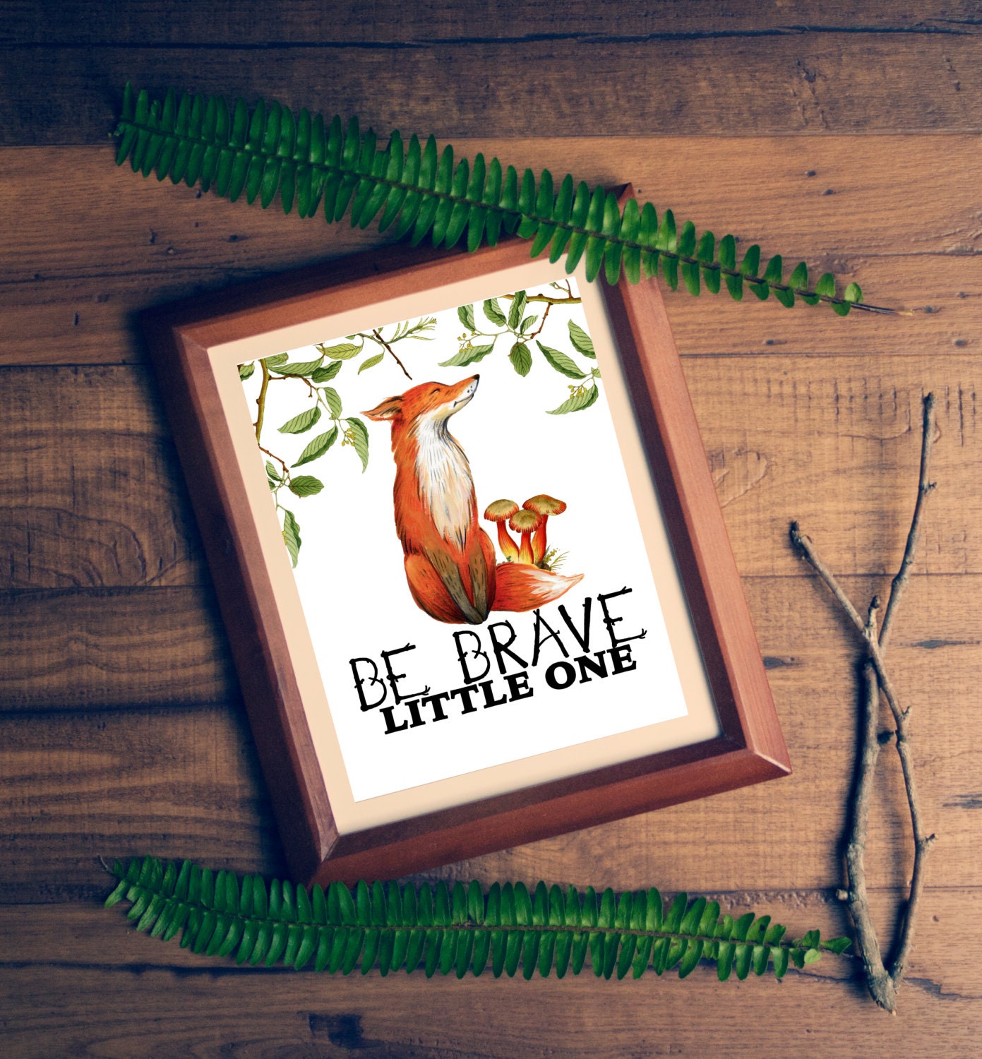 Be Brave Little One - Print - Nursery Decor - Baby Shower - Gift - Fox ...