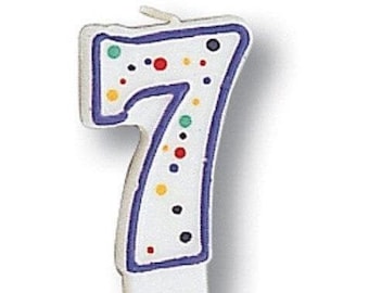 Polka Dot Number 4 Birthday Party Candle - Etsy