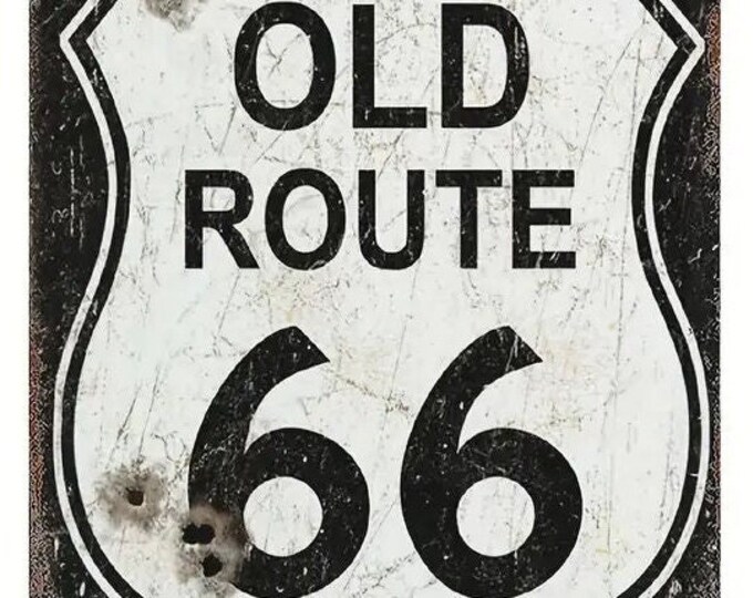 Historic Old Route 66 Vintage Look Retro Tin Sign 8x12 Inch - Etsy