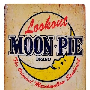 Moon Pie 5 Cents Retro Style Tin Sign - 8x12 Inch - Etsy