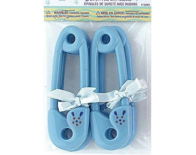 Baby Shower Diaper Pin Party Favors - Blue - Etsy