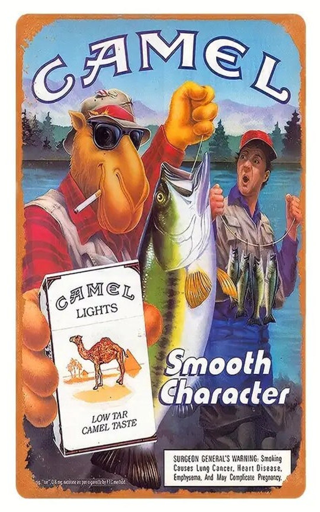 Joe Camel Vintage Poster Style Tin Sign 8x12 Inch - Etsy