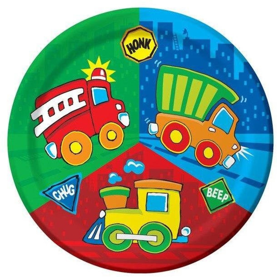 Construction Pals Dinner Plates (8) - Etsy