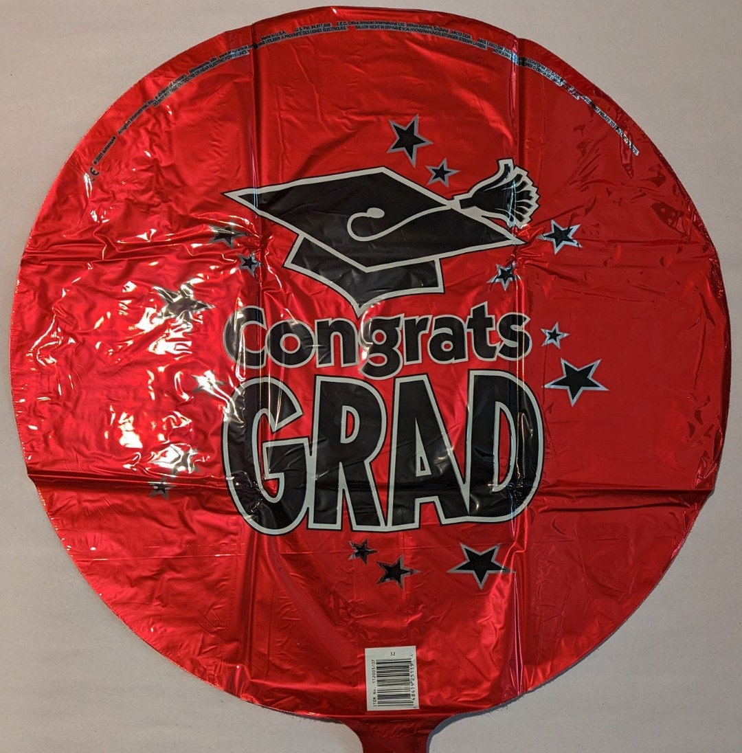 Red Round Graduation Balloon - Grad Party Supplies - Etsy