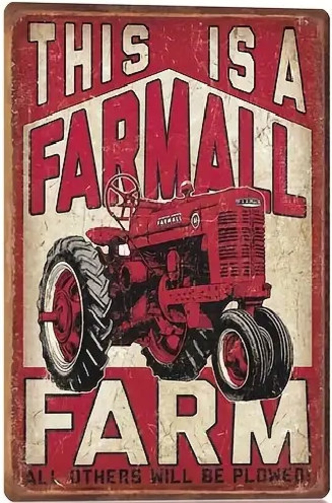New, Reproduction Farmall Tractor Tin Sign - 8x12 Inch - Etsy