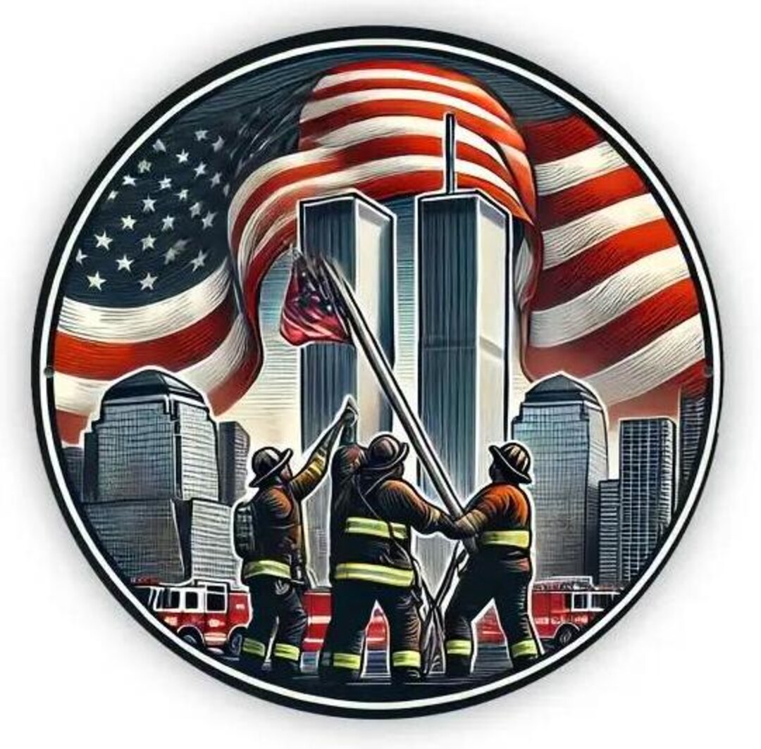 Patriotic 9/11 Memorial Metal Sign - 8x8 Inch - Etsy