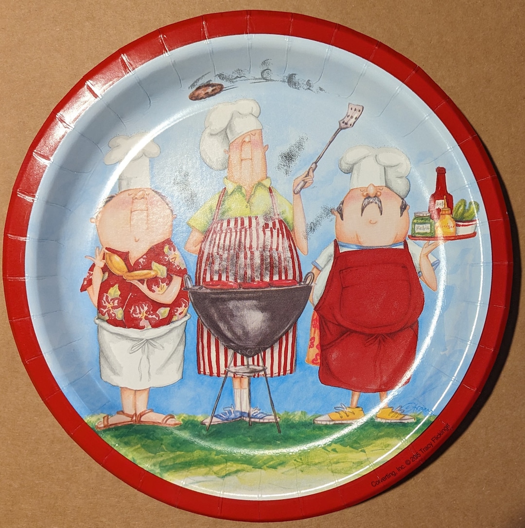 Masters of the Grill Paper Dinner Plates (8) - BBQ Grilling Party ...