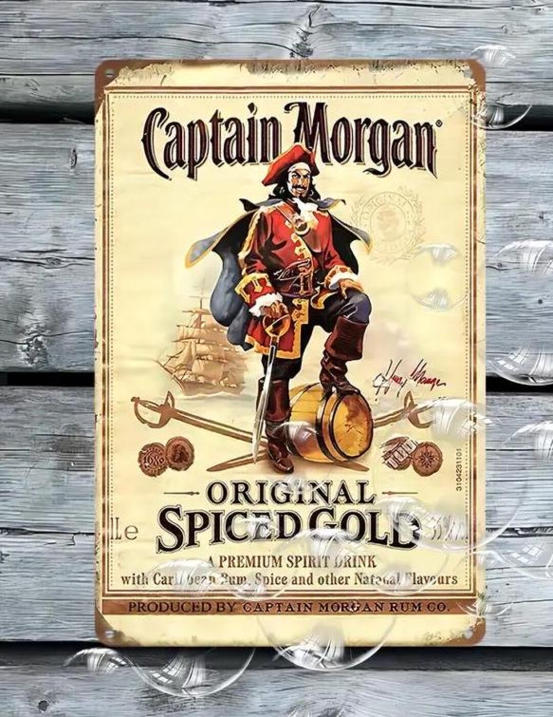 Captain Morgan Vintage Style Metal Sign - 8x12 Inch - Etsy