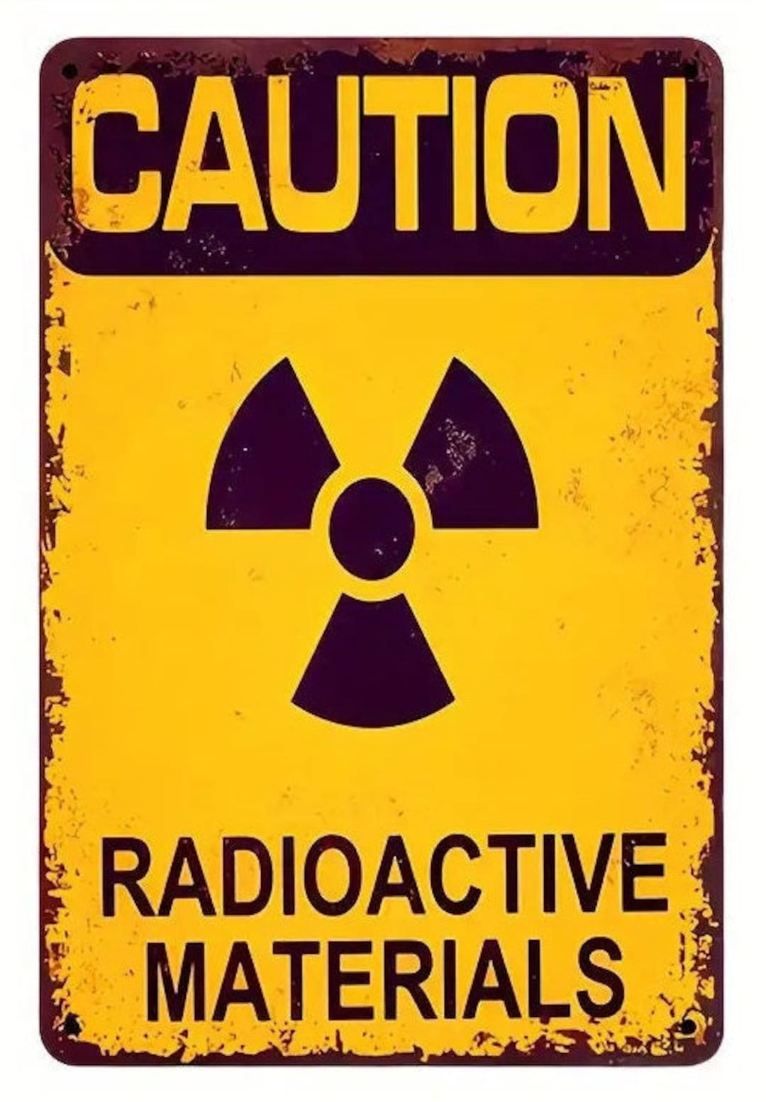 Caution Radioactive Materials Tin Sign - 8x12 Inch - Etsy