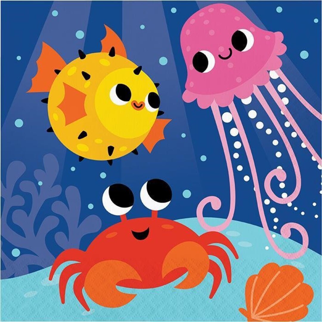 Ocean Celebration Party Lunch Napkins (16) - Etsy