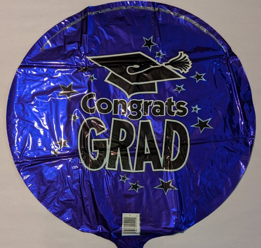 Blue Round Graduation Balloon - Grad Party Supplies - Etsy