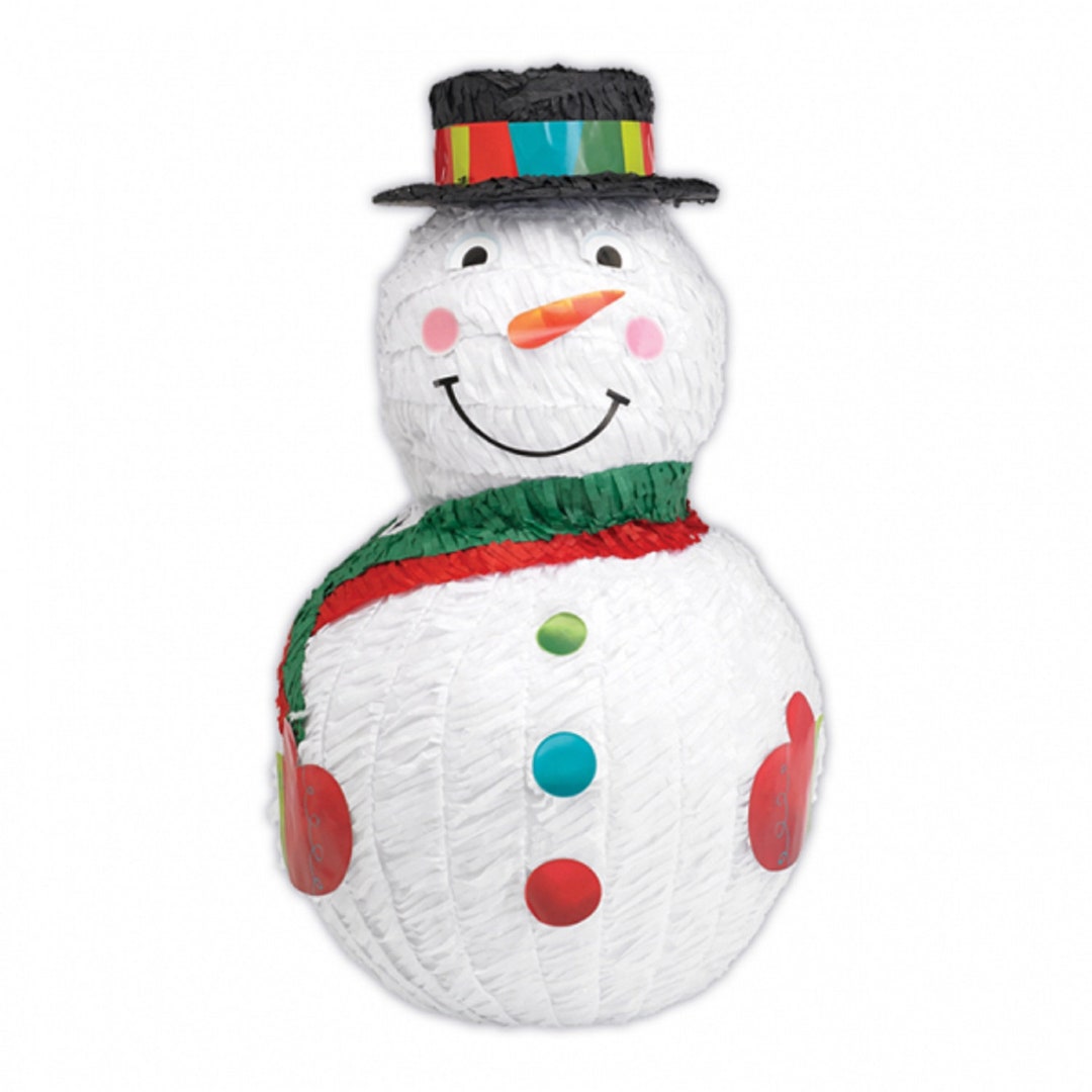 Jolly Snowman Pinata W/black Hat - Etsy