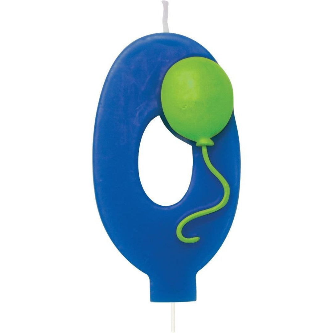 Number 0 Birthday Party Candle W/balloon - Etsy