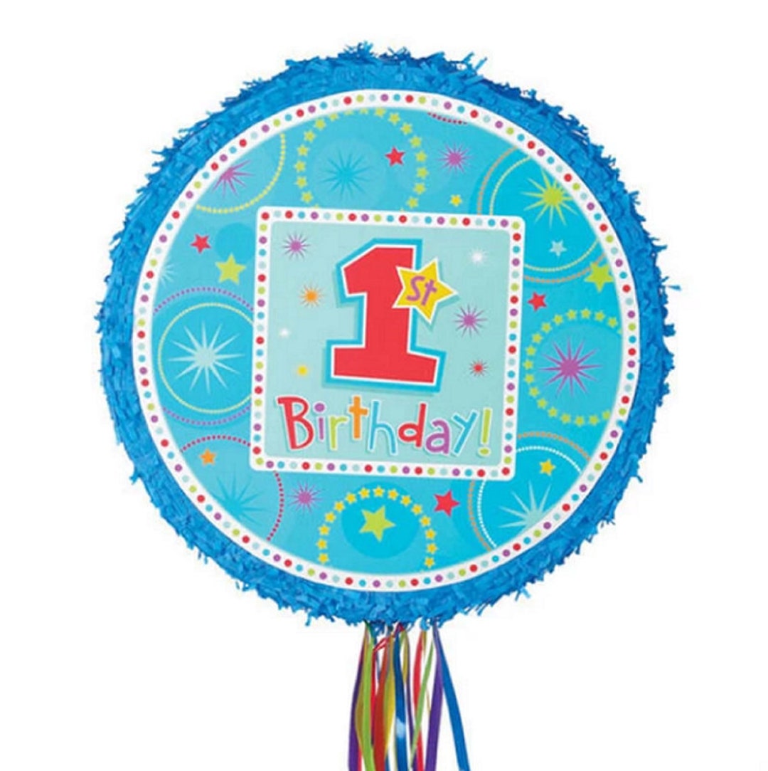 BOYS 1st Birthday Pull String Pinata - Etsy