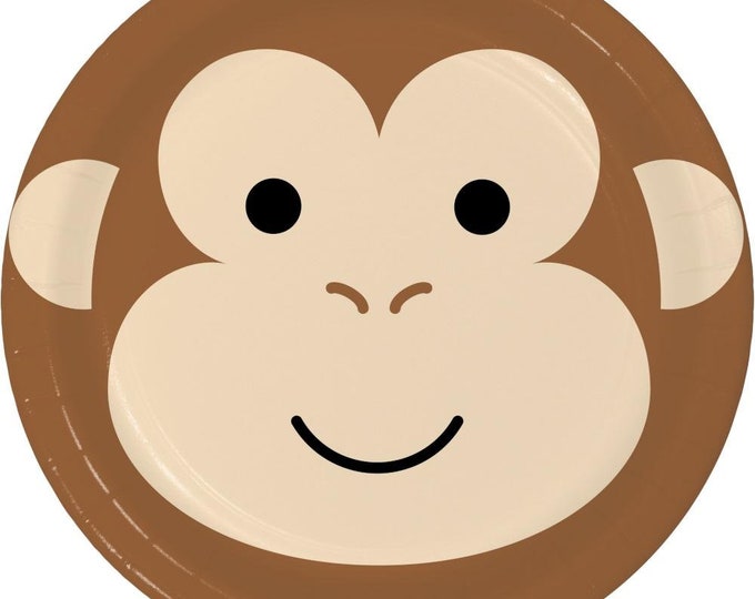 Monkey Animal Faces Dinner Plates (8) - Etsy