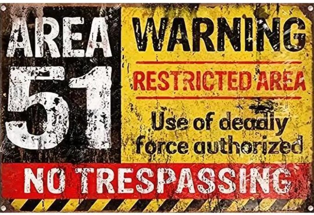Area 51 Vintage Style Metal Sign - 8x12 Inch - Etsy