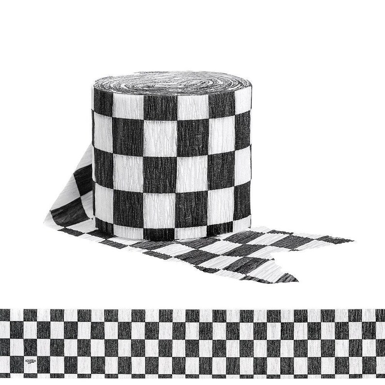 Checkered Flag Crepe Paper Streamers - Etsy