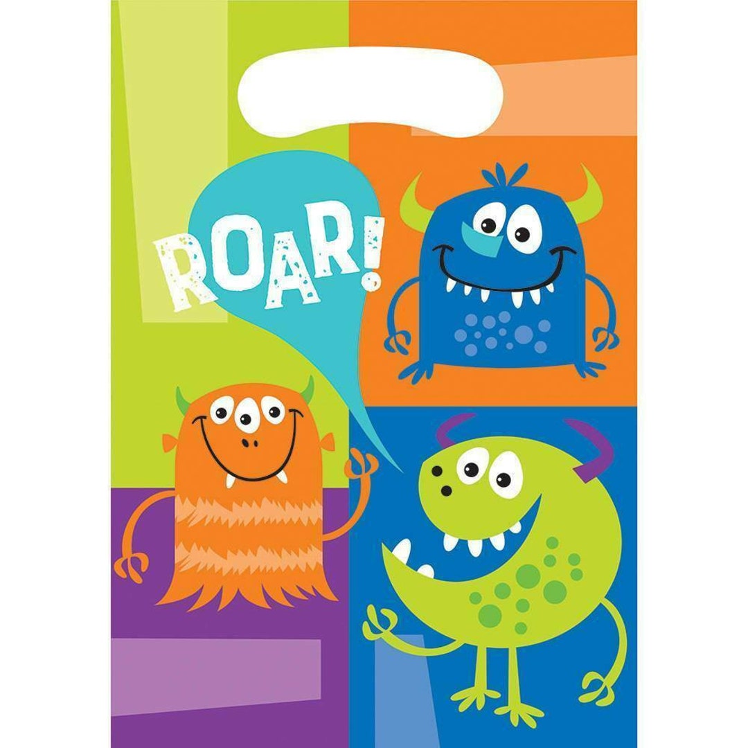 Fun Monsters Loot Bags (8) - Birthday Party Supplies - Etsy