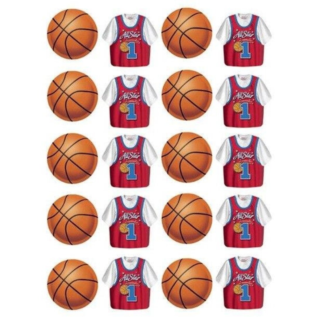 All Star Basketball Party Stickers (4 (sheets) - Etsy