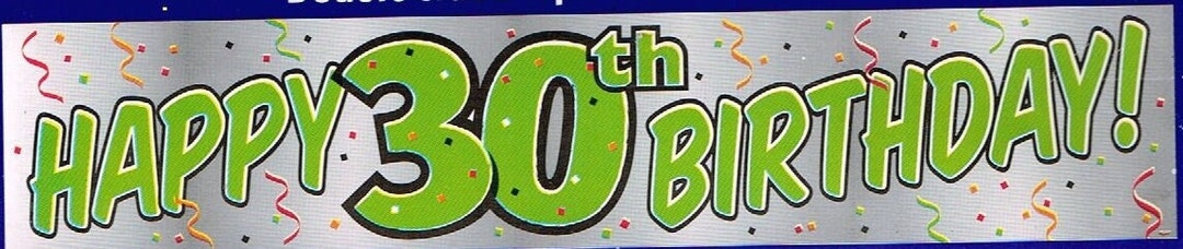 Happy 30th Birthday Party Banner - Etsy