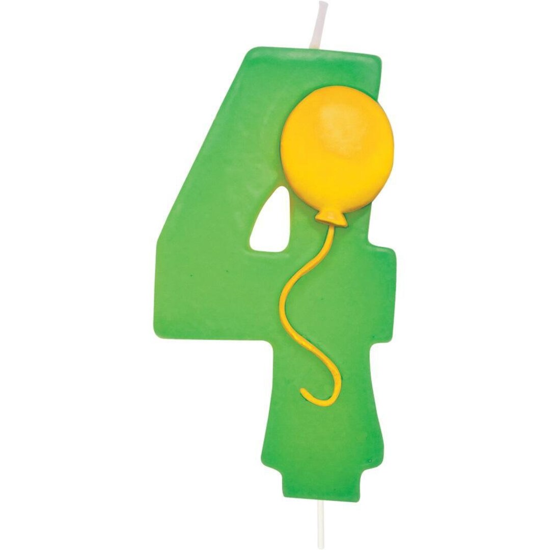 Number 4 Birthday Party Candle W balloon Etsy number-4-birthday-party-candle-w-balloon-etsy