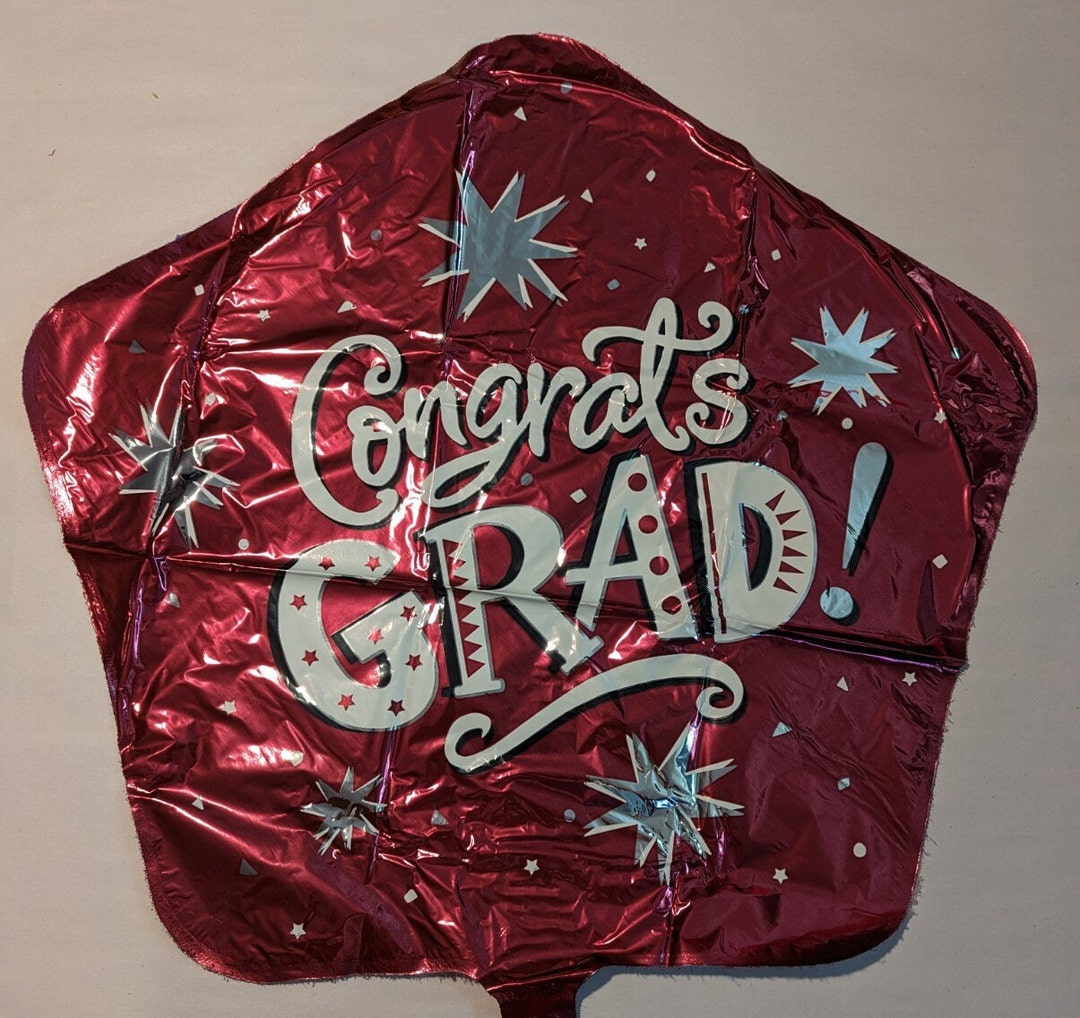 Burgundy Star Graduation Balloon - Grad Party Supplies - Etsy