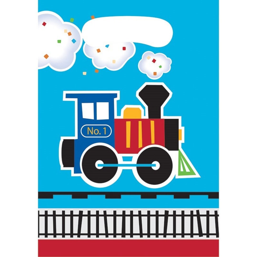 All Aboard Train Party Loot Bags (8) - Birthday Party Supplies - Etsy