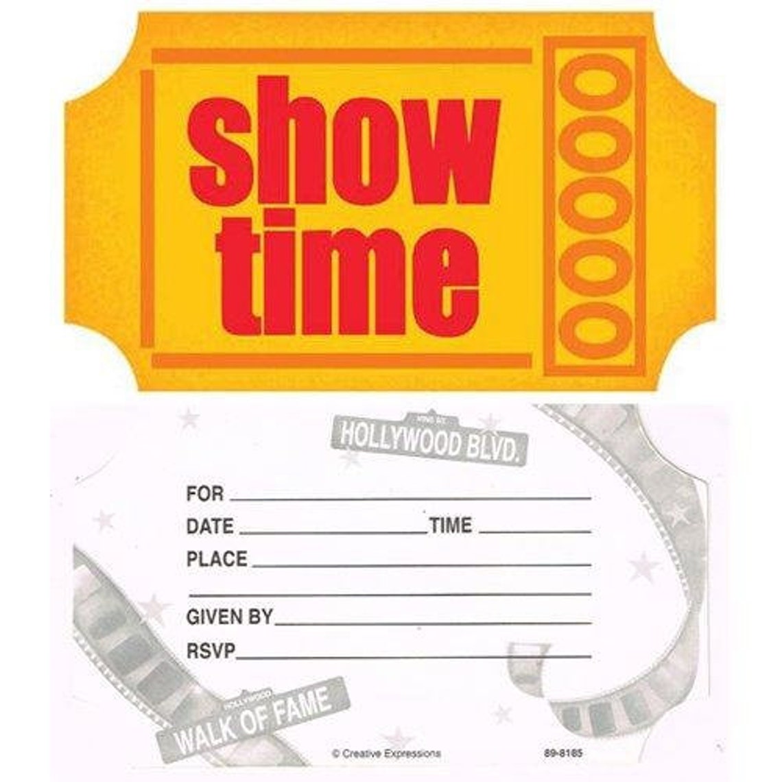 Hollywood Showtime Party Invitations 8 | Etsy