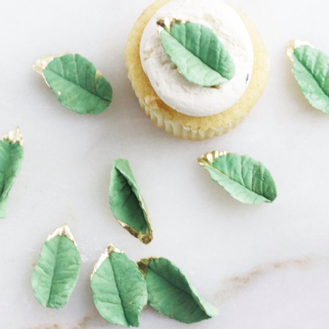 Fondant Leaves Cupcake Toppers - Etsy