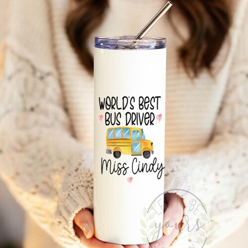 Personalized School Bus Driver Gift Tumbler Bus Driver Mug - Etsy